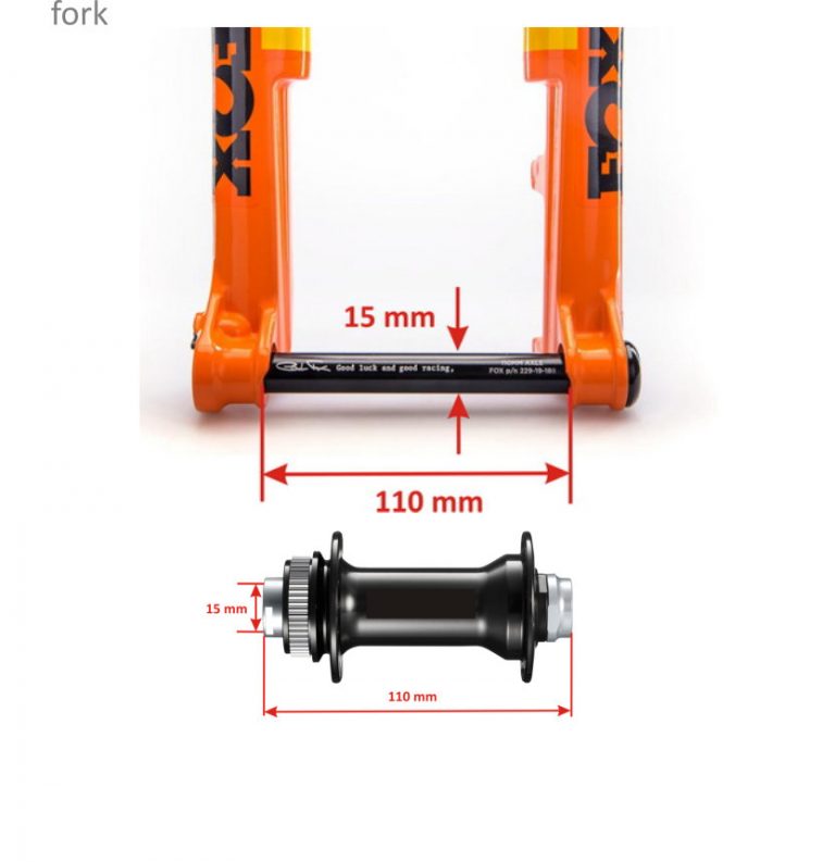 Fork Mount Thru-Axle 15-110 mm Boost LOW model - FIX-FORK Webshop